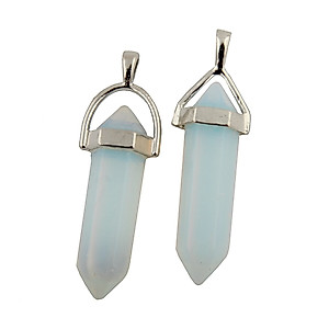 Mutilcolor 14pcs Bullet Shape Healing Pointed Chakra Pendants sugilite Quartz Crystal Stone Charm Randow Color for Necklace Making