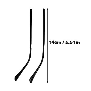 Hemobllo Metal Glasses Replacement Temple, Eyeglasses Arms Legs 1 Pair Glasses Temple Eyewear Frame Temple Sunglasses Arm Replacement (Black)