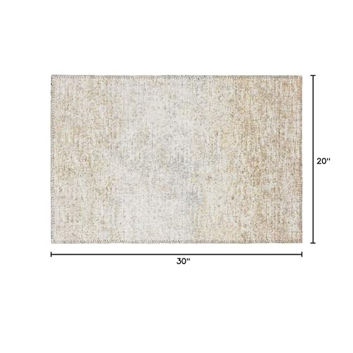 Addison Rugs Rylee ARY33 Beige Washable 1'8" x 2'6" Indoor Outdoor Area Rug, Easy Clean, Machine Washable, Non Shedding, Bedroom, Entry, Living Room, Dining Room, Kitchen, Patio Rug