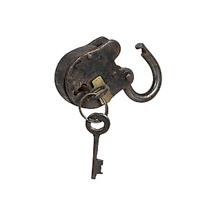 Metal Brass Lock & Keys- 2.75 inches high x 1.5 Inches Wide
