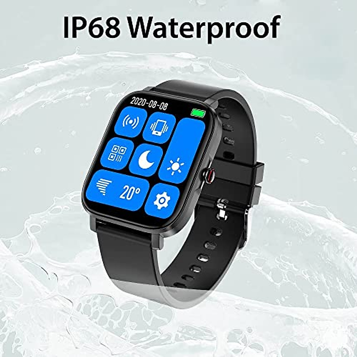 Smart Watch for Men Women 2022, 1.69" inch Fitness Tracker Watch Sport Smartwatch with Heart Rate and Sleep Monitor, IP68 Waterproof Calorie/Step Counter Activity Tracker/Smart Tracker for Android iOS