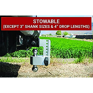 Weigh Safe 180 Hitch - Adjustable Trailer Hitch Ball Mount - 8" Adjustable Drop Hitch for 2" Receiver - Heavy Duty Aluminum Trailer Tow Hitch w/ Chrome Plated Tow Balls (2" & 2 5/16") - 12,500 GTW