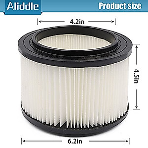 Aliddle 17810 Replacement Filter For Craftsman 9-17810 Wet Dry General Purpose Vacuum Cleaner Fit 3&4 Gallon
