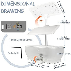 Hydroponics Growing System, 9 Pods Indoor Garden with Cyclically Timed 100 LED Grow Light and Water Pump, Garden Planter Kit for Herbs, Vegetables, Plants Flowers and Fruit (Transparent)