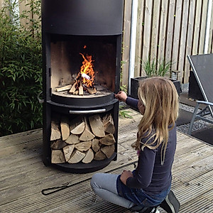 BBQMFG 30 Inch Long Fire Poker for Fire Pit and Fireplace, Outdoor fire Pit Poker Stick, Rust Resistant Black Finish, Minimalism Style…