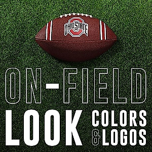 Franklin Sports NCAA Ohio State Buckeyes Kids Youth Football - Official College Team Football with Team Logos - Junior Size Football