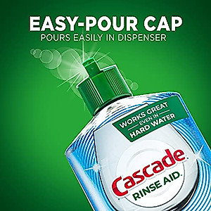 Cascade Rinse Aid Platinum, Dishwasher Rinse Agent, Regular Scent, 30.5 oz