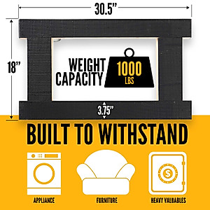 US Cargo Control - H-Dolly Moving Dolly 18 Inch x 30 Inch - Heavy Duty Furniture Dolly with Four Rubber Swivel Casters - Rubber Tread Secures Cargo While Moving Dolly