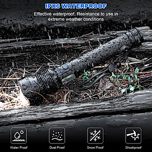 Cinlinso Flashlights High Lumens Rechargeable, 990,000 Lumens Super Bright Led Flash Light, 7 Modes with COB Light, IPX6 Waterproof, Handheld Powerful Flashlight for hu∩ting, Camping, Emerge∩cies