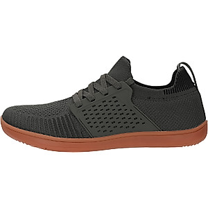 WHITIN Men's Extra Wide Width Trail Running Shoes Minimalist Barefoot Low Zero Drop Size 11W Gym Workout Fitness Sneakers Weightlifting Green Gum 44