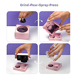 FIXY Makeup Repair Kit - Repressing tool for Eyeshadows, Blush & Highlighter or Depot | Organize Makeup Pans in Makeup Palette with Mirror | Makeup Artist Must Haves