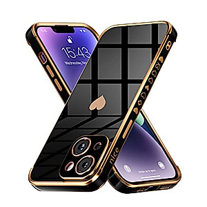 Jmltech Designed for iPhone 14 Pro Max Case Silicone for Women Girls Cute Design Soft Silicone Camera Protection Protective Lovely Heart Phone Cases for iPhone 14 Pro Max 6.7" (Black)