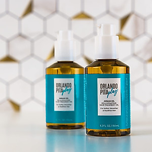 ORLANDO PITA Argan Oil Glossing Serum, Moisturizing, Softening, & Shine-Enhancing for Smoother, More Manageable, & Overall Healthier Hair, Rejuvenating Leave-In Treatment, 2 Pack (5.2 Fl Oz Each)