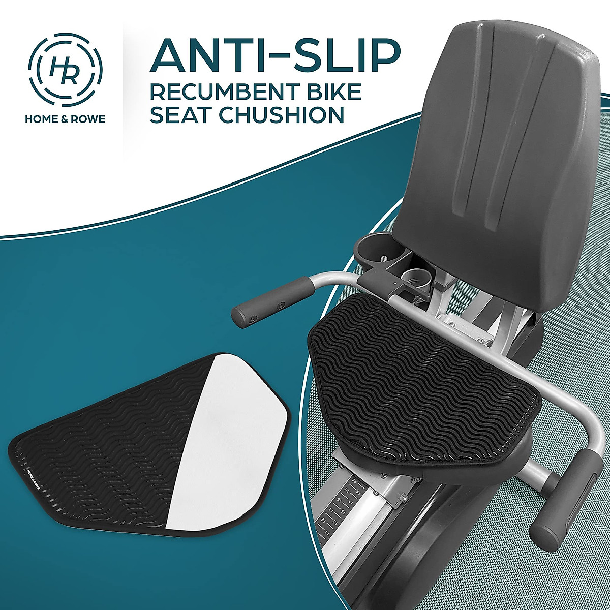Recumbent Bike Seat Cushion - Anti Slip Large Exercise Bike Seat Cushion Pad - Ideal Recumbent Bike Cushion fits All Recumbent Exercise Bike Including Extra Wide and Desk Bike- Gel Pad