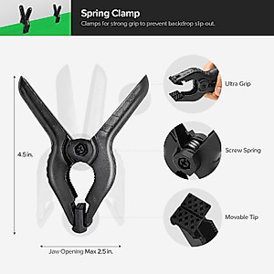 LimoStudio 9 x 15 feet / 108 x 180 inch Green Chromakey Photo Backdrop Screen Background, Premium A+ Grade High 150GSM Density Thicker Than Standard for Professionals with 3 Spring Clamps, AGG1777