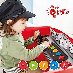 Hape Busy City Rail Set, Ride-On & Foldable Engine Table