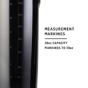 BlenderBottle Strada Shaker Cup Perfect for Protein Shakes and Pre Workout, 28-Ounce, Black