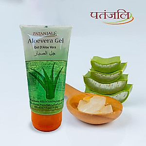 Patanjali Aloe Vera Gel 150ml - Saundarya Moisturizer for Oily Skin, with Vitamin E