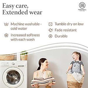 Threadmill Luxury Cotton Blankets for Twin Size Bed | All-Season 100% Cotton Twin Blanket for Bed | Herringbone Soft & Cozy Fall Thermal Blanket, 350GSM, 68x92 inches | Sage Green