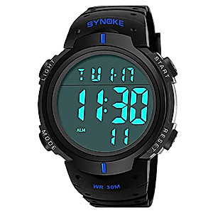 RIQINGY Fit Band Smart Watch Digital Watch Watch LED Watch Black Stopwatch Big 30m Sports Backlight Running Watch Waterproof- Men's Digital with Alarm Men's Face Sports Smart Watch 1 Hour Delivery