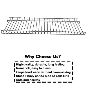 Uniflasy 25 3/5 Inch Grill Warming Rack for Nexgrill 720-0380H, Grill Upper Rack Grates for Nexgrill 4 Burner Grill Replacement Parts, Used on Upper Cooking Grate to Keep Warming for Food