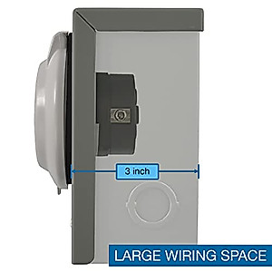 Conntek 80SS2-GYBX 50 Amps 125/250 Volts Power Inlet Box, For Generators Up to 12,500 Watts, Grey Cap