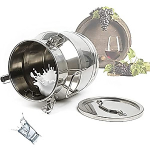3.16Gallon Stainless Steel Milk Can Ice Bucket Wine Bucket,Water Jug Liquid Storage Pail,Commercial Fermentation Barrel,Canisters for Kitchen