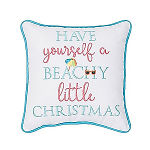 C&F Home Beachy Little Christmas Throw Pillow 10 x 10 Aqua