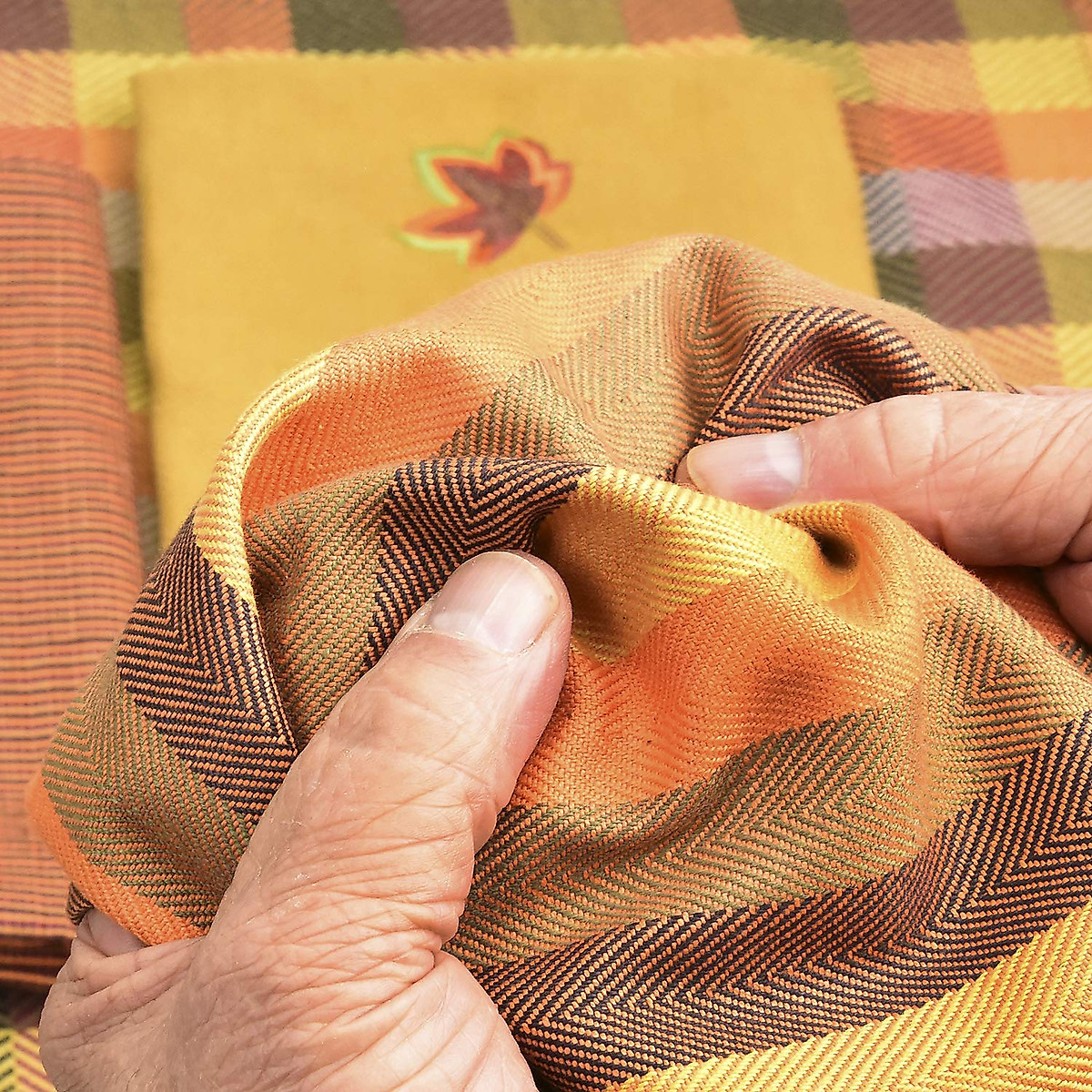 TALVANIA Holiday Harvest Kitchen Dish Towels Pack of 5 Dish Cloths– Durable Quality Hand Towel 16" X 26" – Elegant All Purpose Fall Theme Kitchen Towel Set – Easy Clean – Ideal Gift Thanksgiving