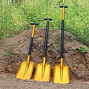 Foldable Emergency Shovel with Extendable Handle, Aluminum Lightweight Ski,Garden for Car,Outdoor Shovel Camping