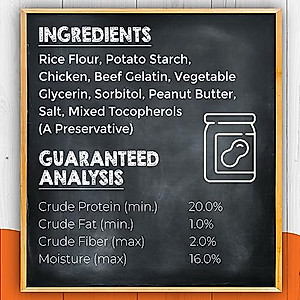 Canine Naturals IrresistiBONES Long Lasting Peanut Butter Chew - Made with Real Peanut Butter - All Natural and Easily Digestible - 6 Pack