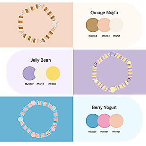 QUEFE 6000pcs Clay Beads for Jewelry Making, 24 Colors Flat Heishi Clay Beads for Bracelet Necklace Earring Making, Boho Craft Kit for Adults and Fashion Icon