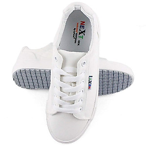 Laforst Next Gen Footwear Women's Christy 3327 Slip Resistant Sneaker, White, 9