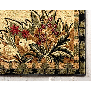 Unique Loom Barnyard Collection Area Rug - Farm (2' 7" x 10' Runner, Cream/ Black)