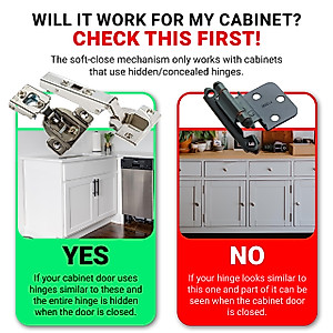 Rok Hardware 10 Pack Soft Close Damper for Cabinet Doors/Compact/SoftClose Cabinet Adapter/Polished Nickel/Hardware/Hinge SCD103