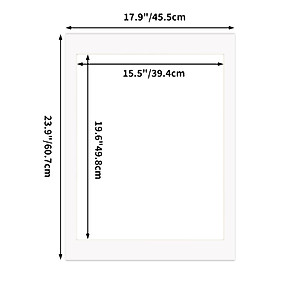 ZBEIVAN 18x24 White Picture Mats for 16x20 Pictures with Core Bevel Cut Frame Mattes - Pack of 12