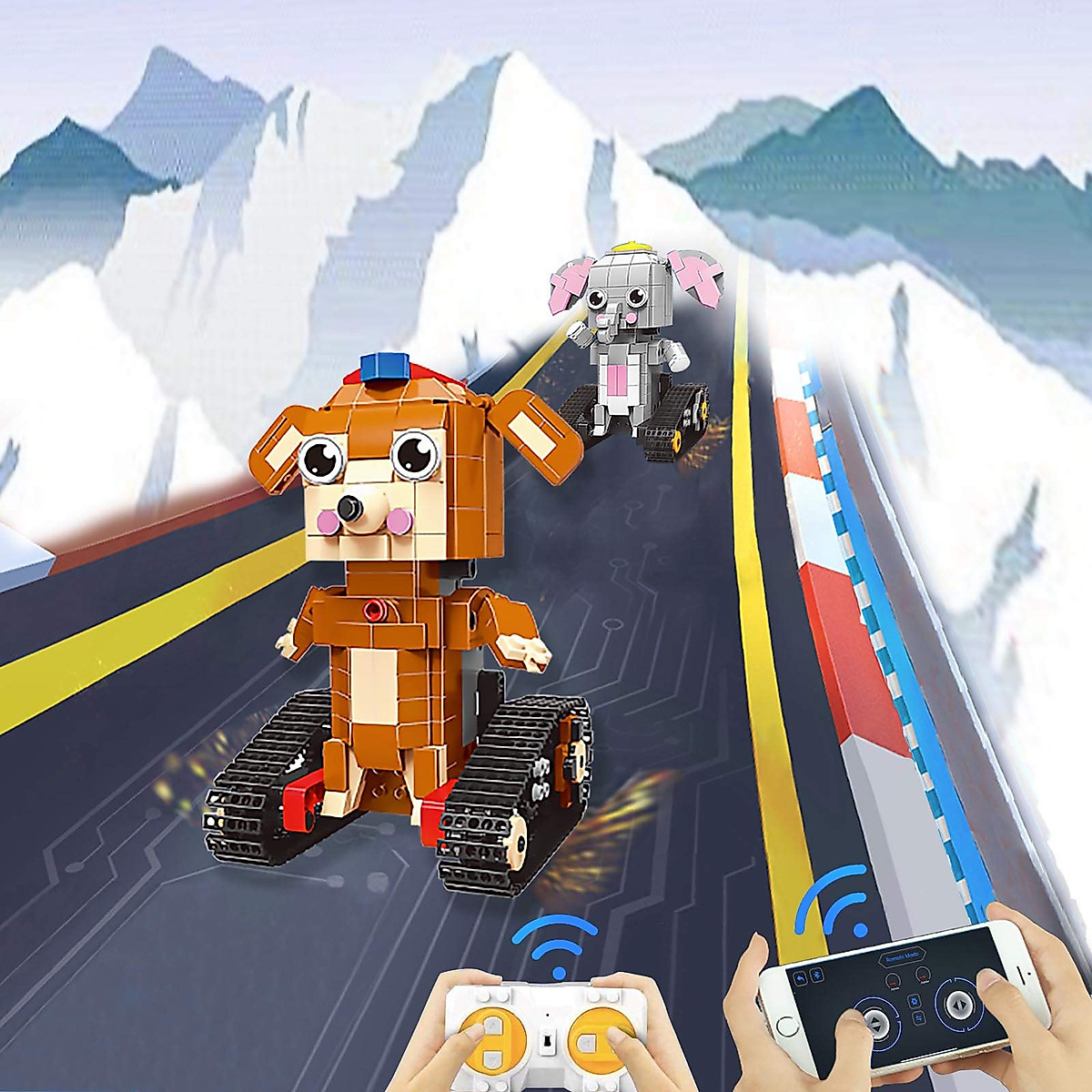 AMLINK Building Blocks Robot Toy Dog for Kids 8-12, STEM Robot Educational Science Set Toys Gift for 8 9 10 11 12 13 14 Year Old Boys and Girls (Dog)