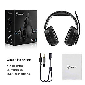 OCTTO NUBWO N12 Gaming Headset & Xbox one Headset & PS4 Headset,3.5mm Surround Stereo Gaming Headphones with Mic Soft Memory Earmuffs for PC,Laptop, PS3