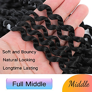 Passion Twist Hair 12 Inch Water Wave Crochet Hair for Black Women Short Passion for Butterfly Locs 8 Packs Bob Spring Synthetic Curly Twist Braiding Hair Extensions 1B Natural Black1