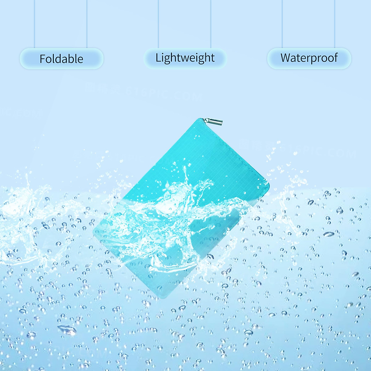 ACBSUSU Foldable reusable grocery bags, eco waterproof shopping bags, food tote bags. Fits in your pocket (5 packs) (Multi-color)