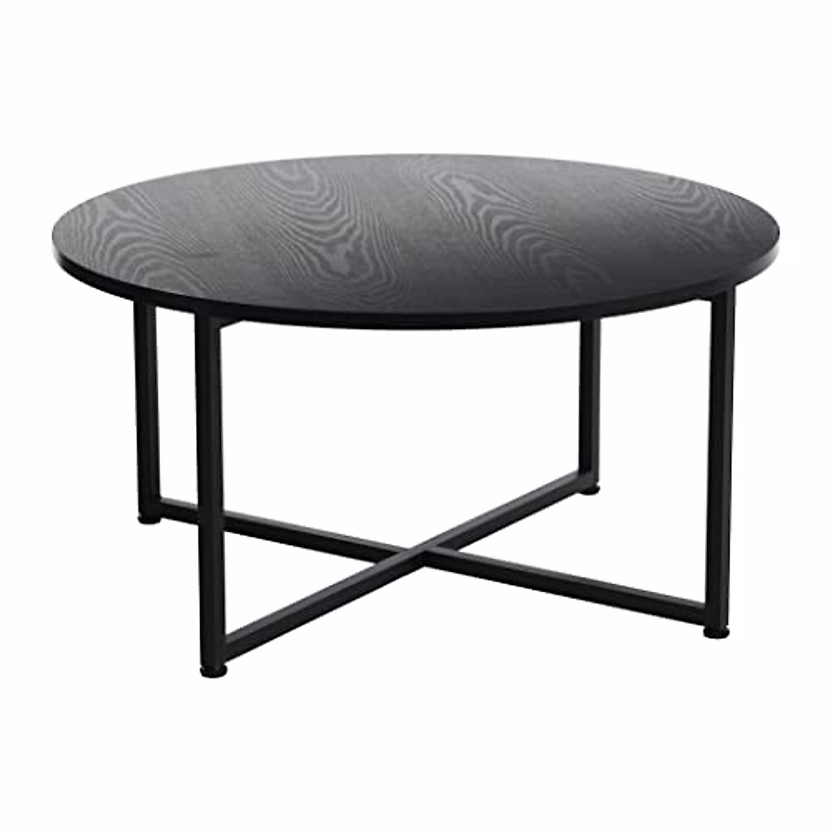 Household Essentials Black Oak Round Coffee Table