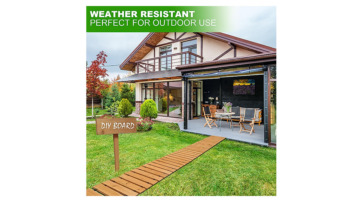 Garden Pathway Roll Out with Cedar Wood - Weather-Resistant 10FT Walkway