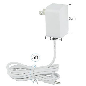 LEFXMOPHY Adapter Power Cord Replacement for Hatch Baby Rest, Rest+ and Rest Mini Sound Machine, Barrel Style 5V 2A White AC Supply Charger with 5ft Cable