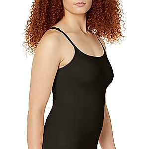 Maidenform Womens Long Length Cami, Firm Control Microfiber Smoothing Tank Shapewear-tops, Black, Large US