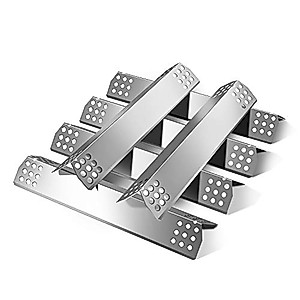 MONIBAQ 6 Pcs Flame Tamers for Nexgrill 720-0896 720-0896B 720-0882A 720-0888N 720-0864 720-0783E 720-0830H Replacement Parts, Stainless Steel Heat Plate Shields for Nexgrill Deluxe 6 Burner Grill
