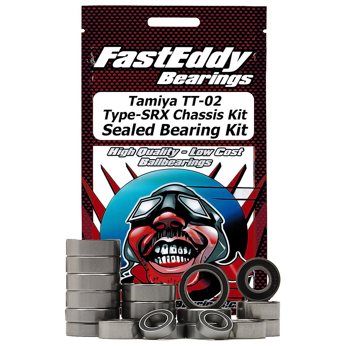 FastEddy Bearings Compatible with Tamiya TT-02 Type-SRX Chassis Kit Sealed Bearing Kit