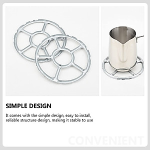 Gas Ring Trivet Galvanized Wok Ring Stove Rack: 2pcs Cooktop Range Pan Holder Stand Non Slip Gas Ring Reducer Milk Pot Support Brackets for Butter Warmer Small Saucepan Gas Stove Top Grates