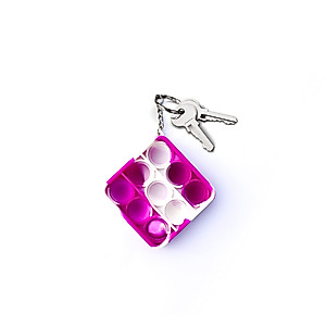 Pack of 3 Mini Pop it Keychain Fidget Toy, Stress Relief , Square Keychain Pop it, Mini pop Keychain, Anti Anxiety Toys for Kids and Adults Autism