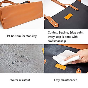 Dom Teporna Genuine Leather Tote Bag for Women Designed in Japan - Black