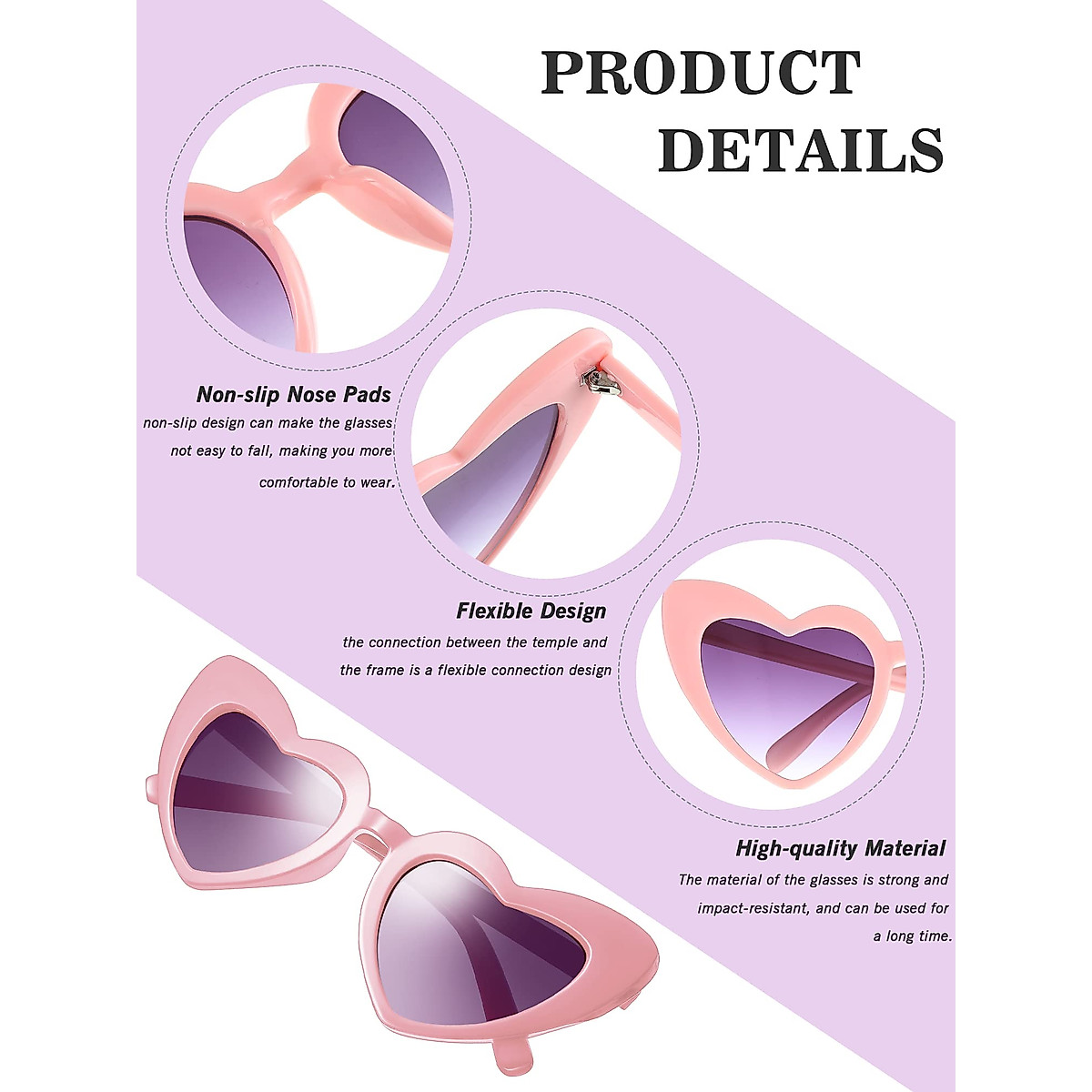 15 Pairs Bachelorette Sunglasses Heart Shaped Sunglasses Bridesmaid Bride Eyewear Bridesmaid Proposal Gifts For Wedding Party (White Gray, Pink Gray)